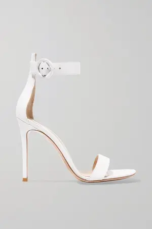 GIANVITO ROSSI Portofino 105 Leather Sandals - White