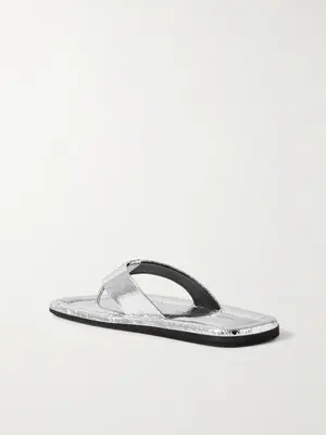 Proenza Schouler Cooper Crinkled-leather Flip Flops