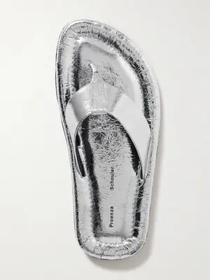 Proenza Schouler Cooper Crinkled-leather Flip Flops
