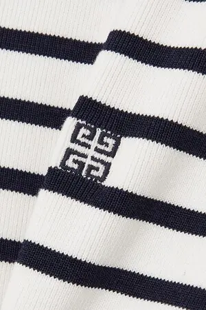 Givenchy Button-embellished Striped Cotton Sweater