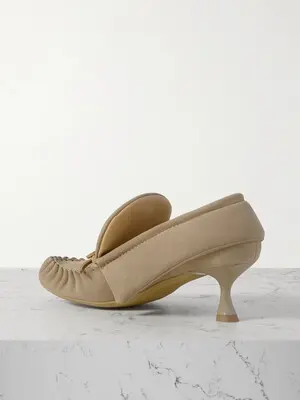 JW Anderson Leather-trimmed Suede Pumps