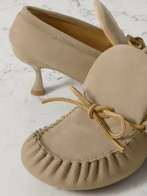 JW Anderson Leather-trimmed Suede Pumps