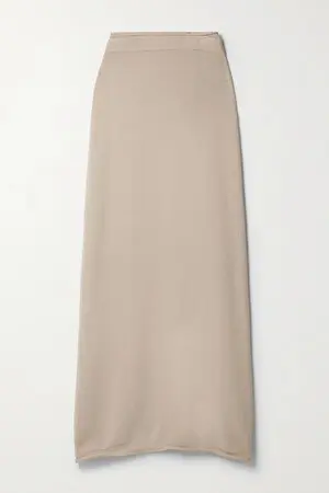 THE ROW Calista Cotton Midi Skirt - Neutrals