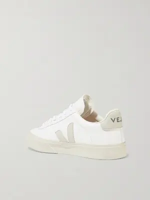 VEJA Net Sustain Campo Leather And Suede Sneakers - White