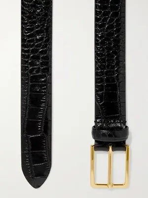 Anderson's Croc-effect Leather Belt
