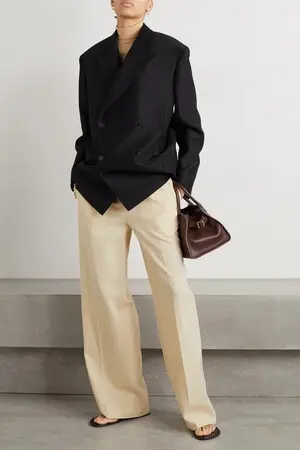 THE ROW Gordon Wool Wide-leg Pants