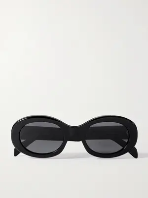 Celine Triomphe Oval Sunglasses - Black
