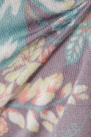 THE ELDER STATESMAN Printed Cashmere And Silk-blend Shorts
