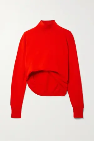 THE ROW Callan Gathered Cashmere Turtleneck Sweater