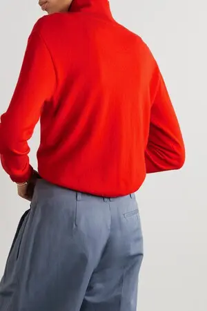 THE ROW Callan Gathered Cashmere Turtleneck Sweater