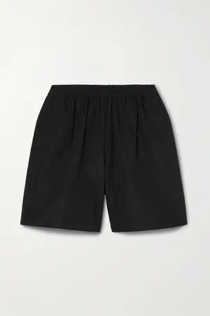 THE ROW Gunther Cotton-blend Shorts - Black