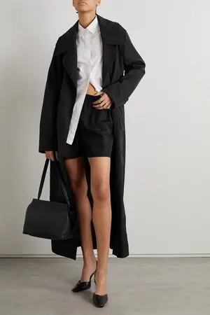 THE ROW Gunther Cotton-blend Shorts - Black