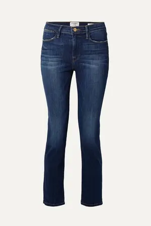 FRAME Le High Cropped Straight-leg Jeans