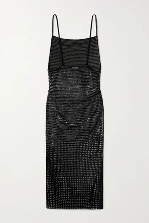 BODE Crescendo Open-back Sequined Mesh Midi Dress