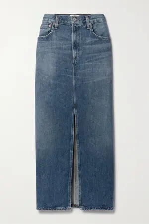 AGOLDE Leif Denim Midi Skirt