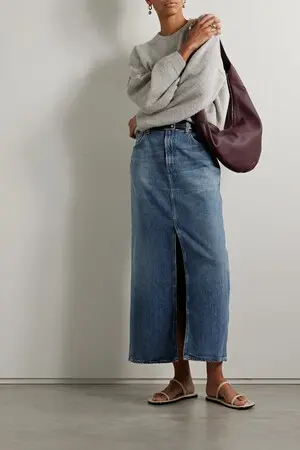 AGOLDE Leif Denim Midi Skirt
