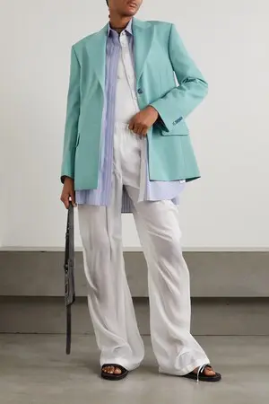 Acne Studios Net Sustain Recycled Grain De Poudre Blazer