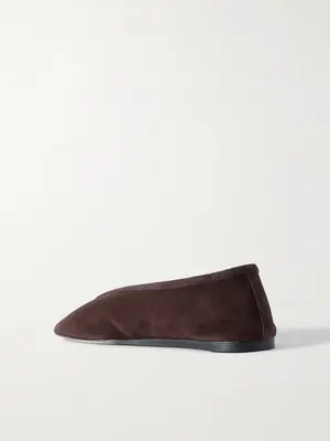 Le Monde Beryl Luna Suede Ballet Flats - Brown
