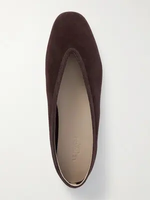 Le Monde Beryl Luna Suede Ballet Flats - Brown