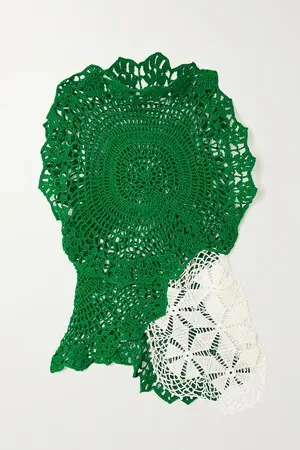 THE ROW Christa Asymmetric Crocheted Cotton Top