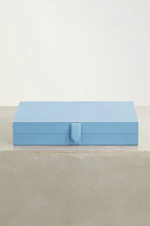 Smythson Panama Textured-leather Backgammon Set
