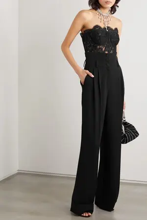 Dolce & Gabbana Grosgrain-trimmed Lace Bustier Top