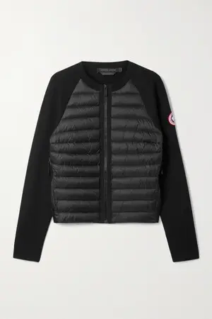 Canada Goose Hybridge Paneled Wool And Quilted Shell Down Jacket