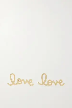 SYDNEY EVAN Tiny Pure Love 14-karat Stud Earrings - Gold