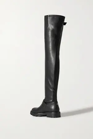 JIMMY CHOO Biker Ii Buckled Leather Over-the-knee Boots
