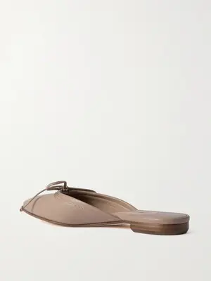 Manolo Blahnik Ballerimu Leather Mules