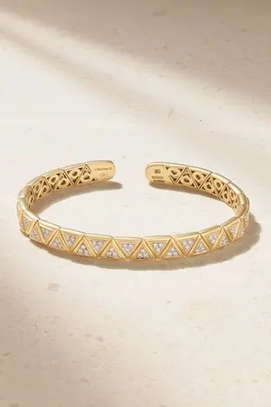 Marina B Triangoli 18-karat Diamond Bangle - Gold
