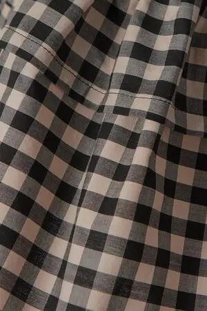 MOLLY GODDARD Tiered Ruffled Gingham Cotton-poplin Mini Skirt