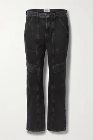 AGOLDE Net Sustain Cooper Cargo High-rise Straight-leg Organic Jeans - Black