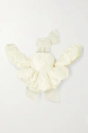 MISS SOHEE The Vanguard Strapless Convertible Silk-taffeta Peplum Top - Ivory