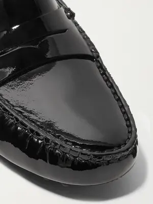 TOD'S Gommino Patent-leather Loafers - Black