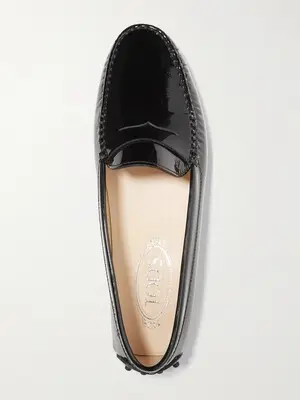 TOD'S Gommino Patent-leather Loafers - Black