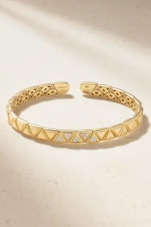 Marina B Triangolini 18-karat Diamond Bangle - Gold