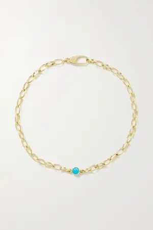 JENNIFER MEYER Small Edith 18-karat Turquoise Bracelet - Gold