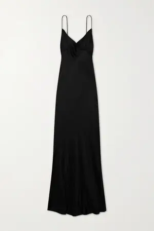 Faithfull The Brand Net Sustain Santiana Lenzing Ecovero-satin Maxi Dress - Black