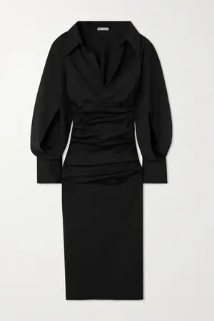 Maticevski Indicate Draped Cutout Stretch-jersey Midi Dress