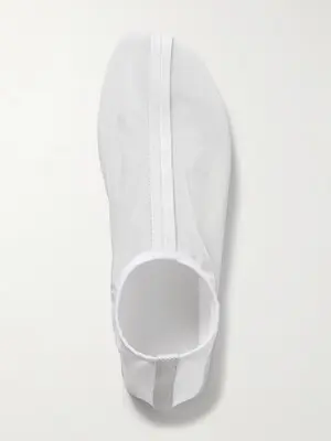 Christopher Esber Leather-trimmed Mesh Ballet Flats - White