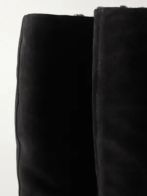 Legres Shearling-lined Suede Knee High Boots