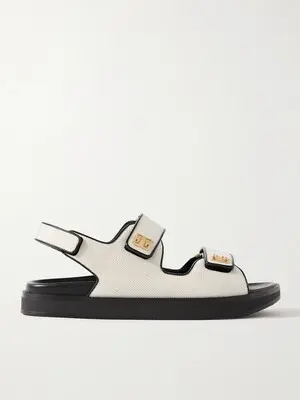 Givenchy 4g Logo Canvas Sandals