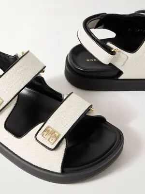 Givenchy 4g Logo Canvas Sandals