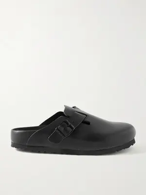 BIRKENSTOCK Boston Leather Clogs - Black