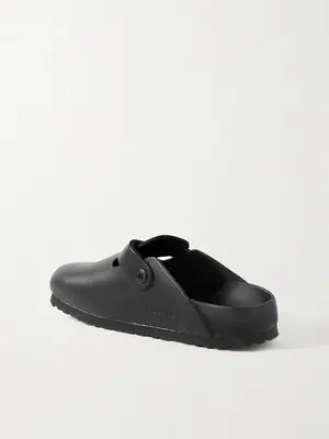 BIRKENSTOCK Boston Leather Clogs - Black