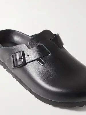 BIRKENSTOCK Boston Leather Clogs - Black