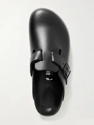 BIRKENSTOCK Boston Leather Clogs - Black