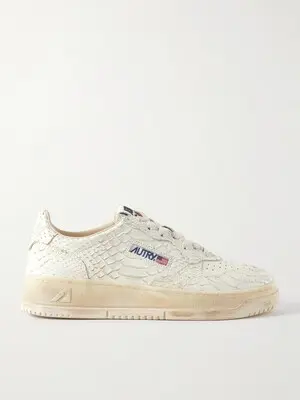 AUTRY Medalist Super Vintage Snake-effect Sneakers