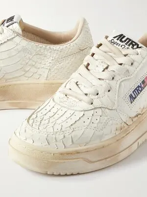 AUTRY Medalist Super Vintage Snake-effect Sneakers